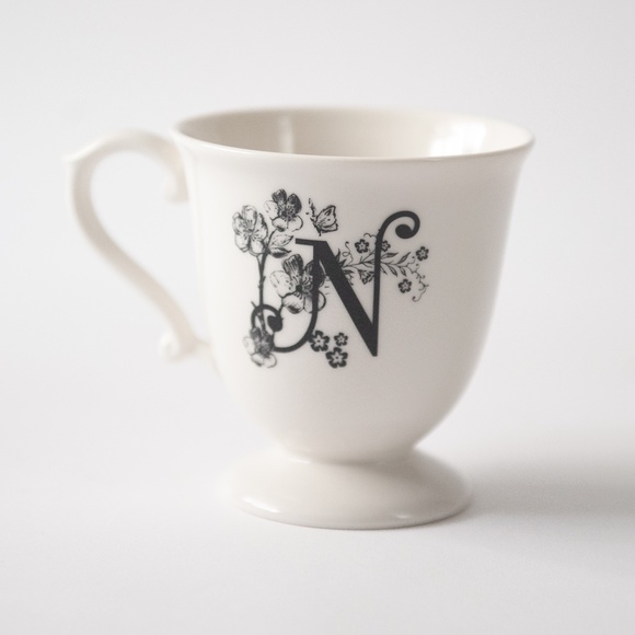 Anthropologie | Dining | Anthropologie Ceramic Initial Letter N Footed ...